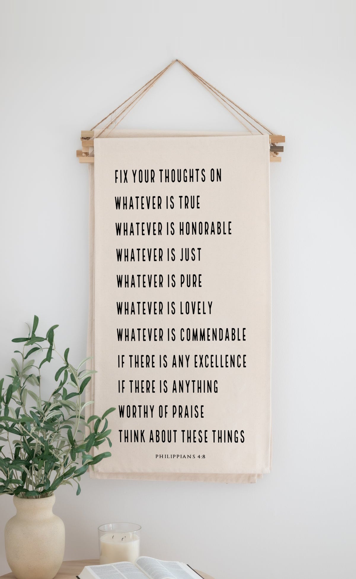 Hanging Scroll Banner | Fix Your Thoughts – Revelation Culture