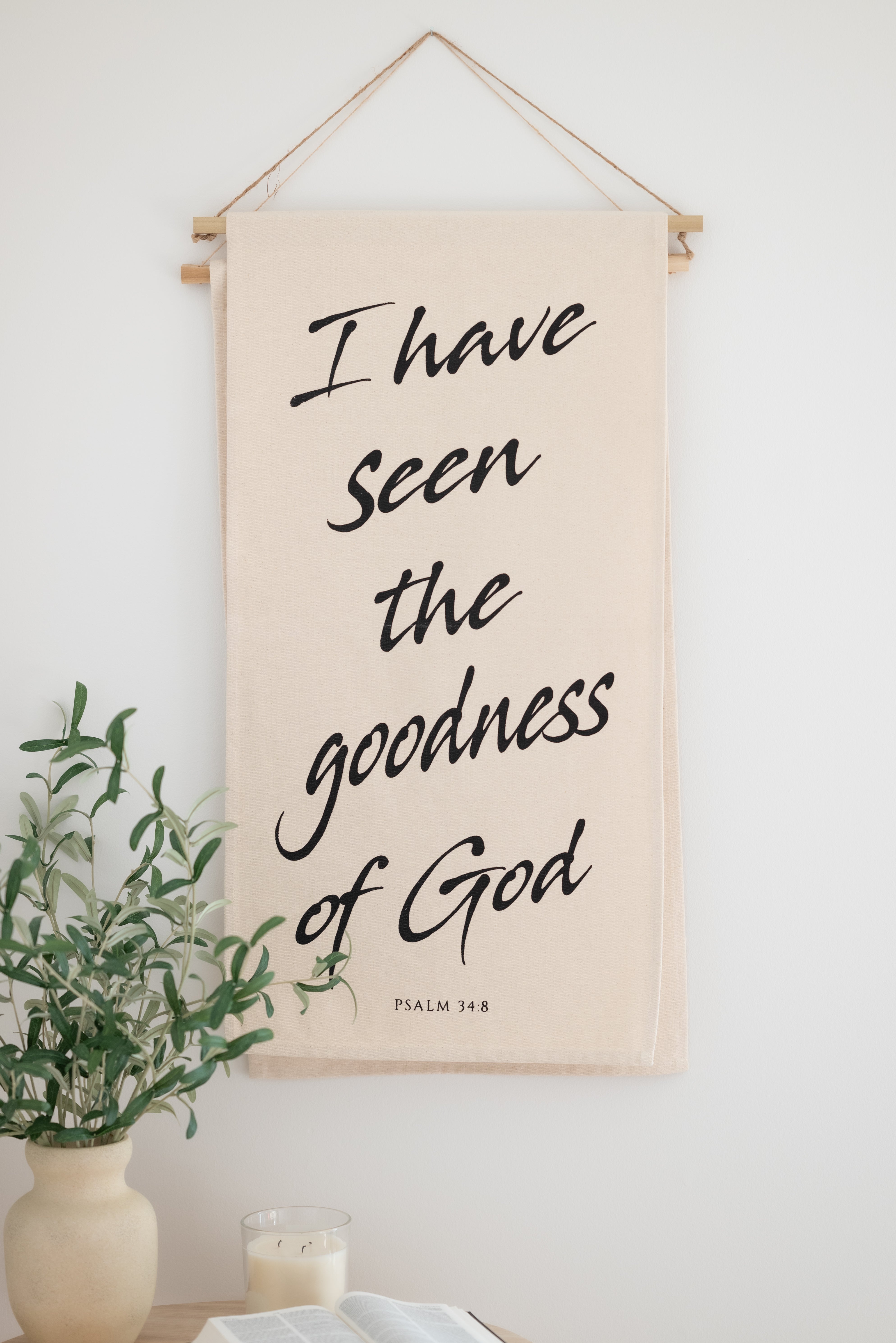 Canvas Scroll Hanging Banner Signs | Bible Verse Tapestry – Revelation ...